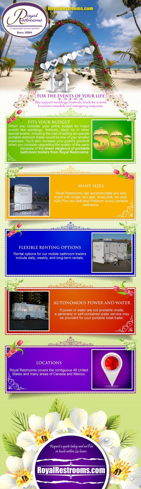 Portable Restrooms for the Special Events of Your Life | Royal Restrooms
